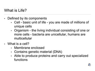 Bio 101 chapter 1- the scientific study of life part 1 narrated | PPTX