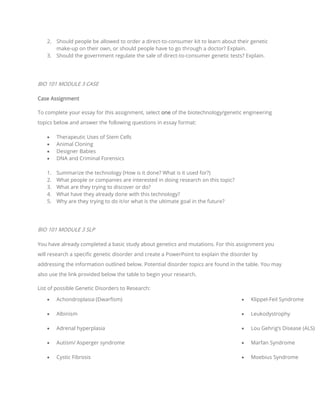 BIO 101 INTRODUCTION TO BIOLOGY TUI | PDF