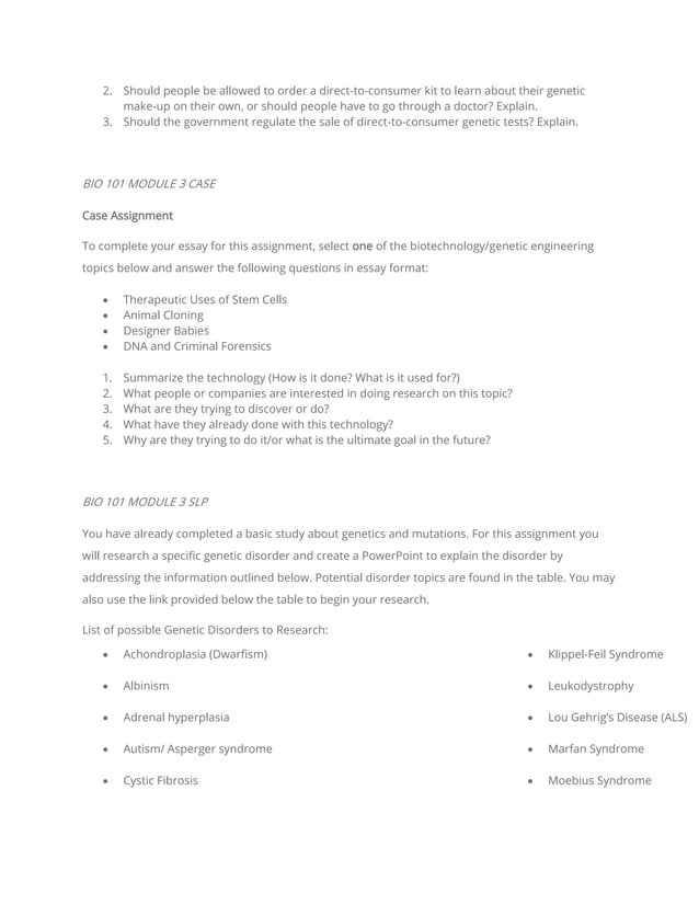 BIO 101 INTRODUCTION TO BIOLOGY TUI | PDF