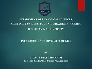 DIVERSITY OF KINGDOM ANIMALIA | PPT