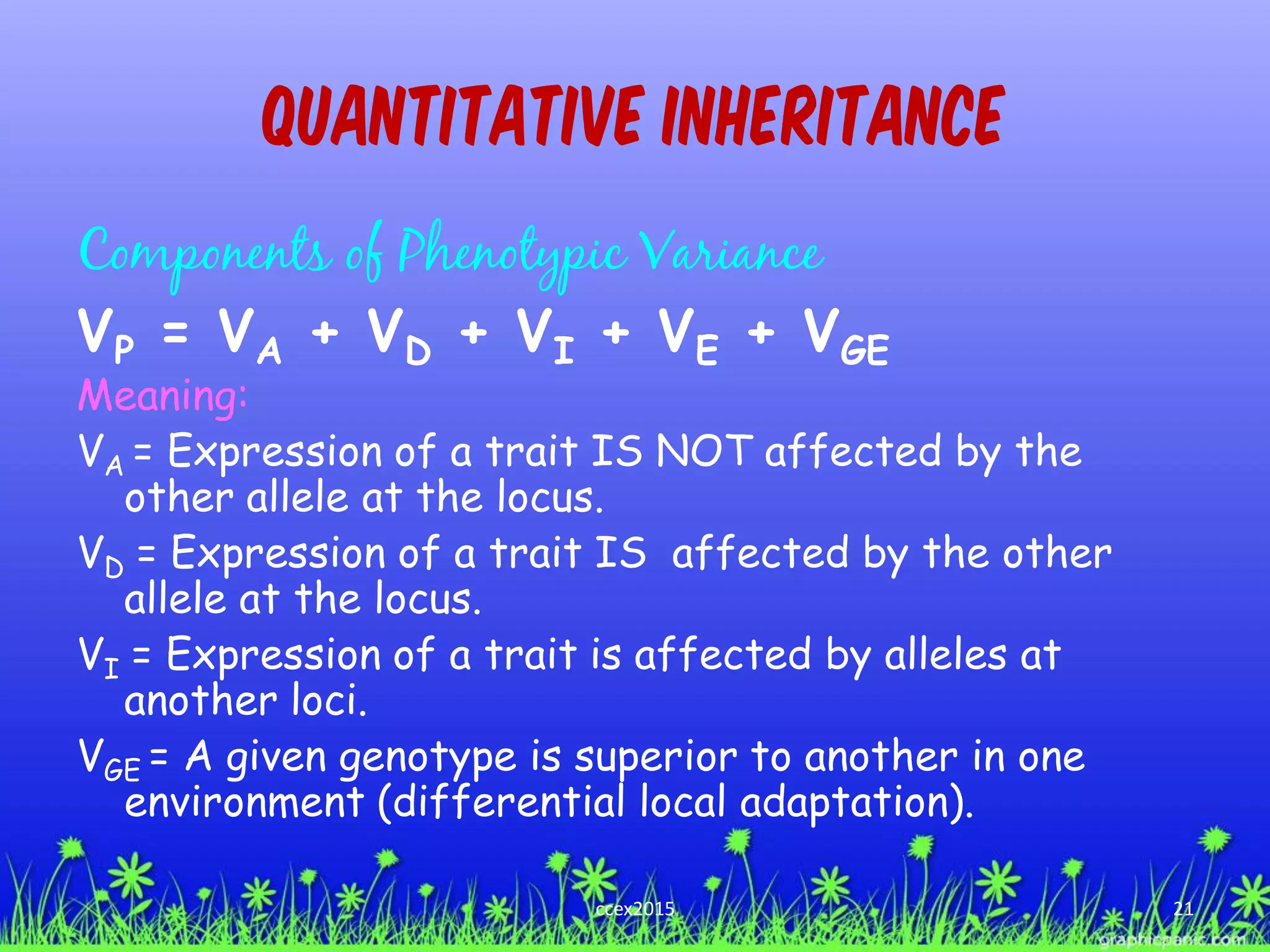 Genetics: Quantitative Inheritance | PDF