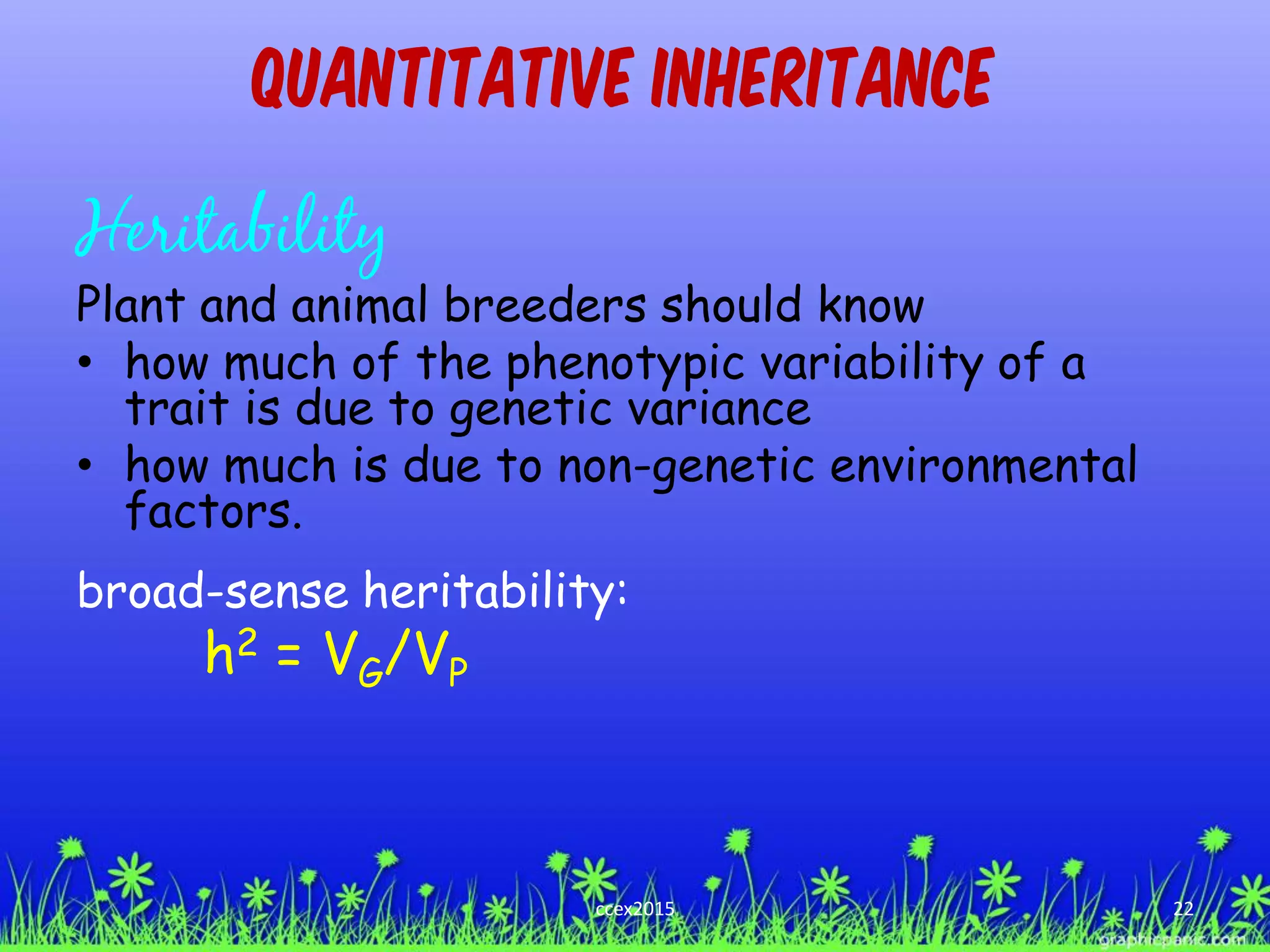 Genetics Quantitative Inheritance Pdf Genetics Science