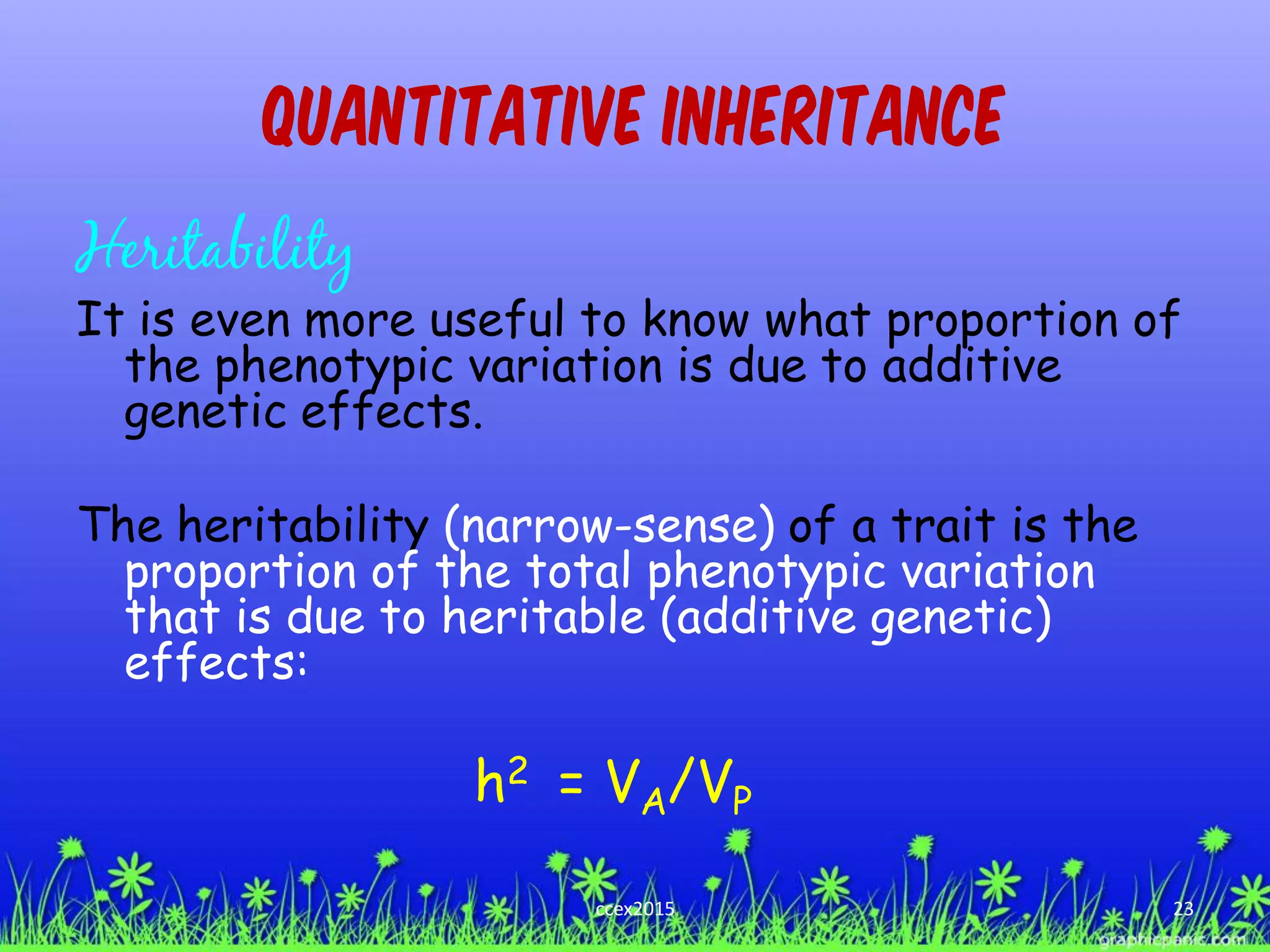 Genetics: Quantitative Inheritance | PDF