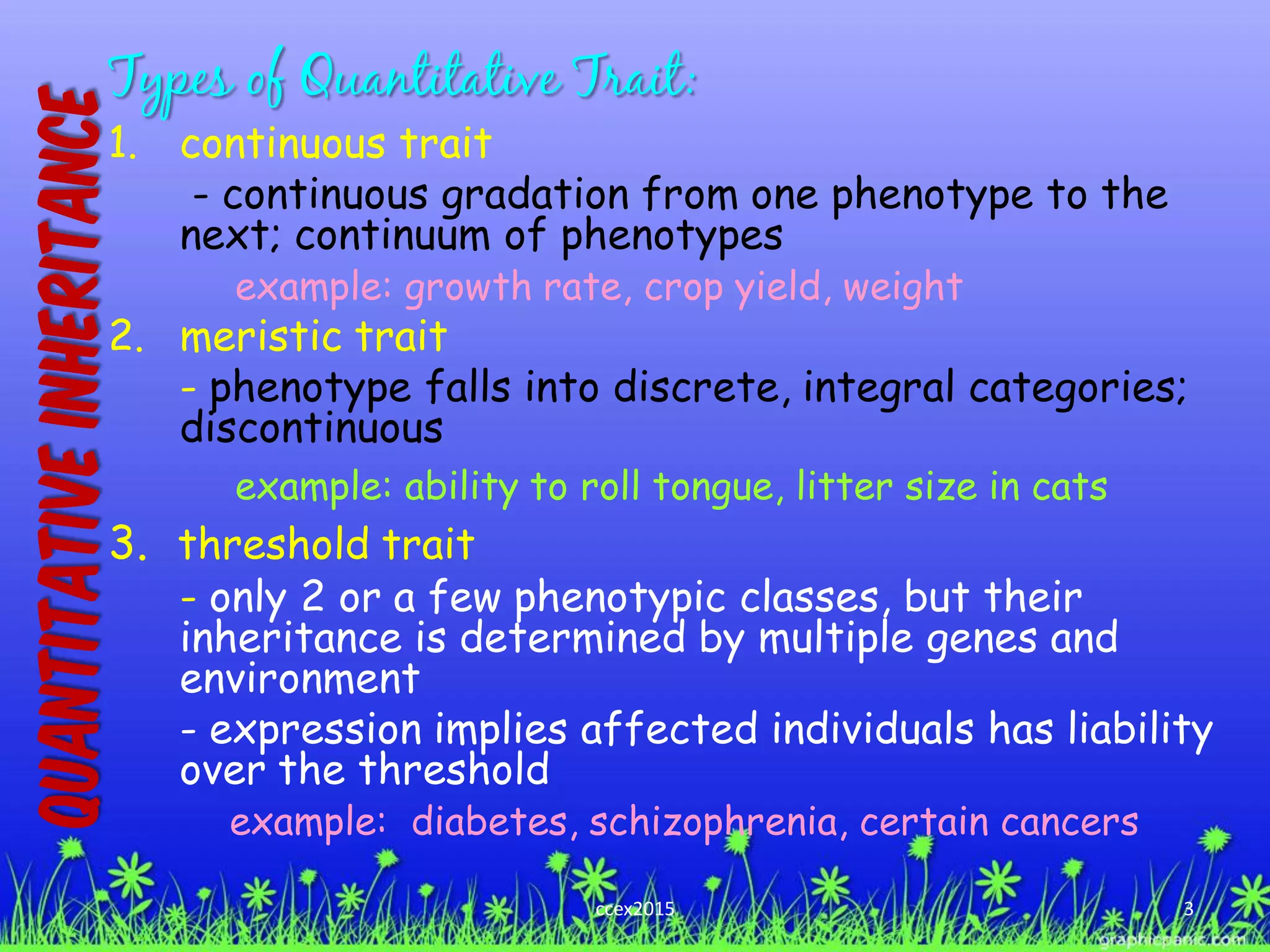 Genetics: Quantitative Inheritance | PDF