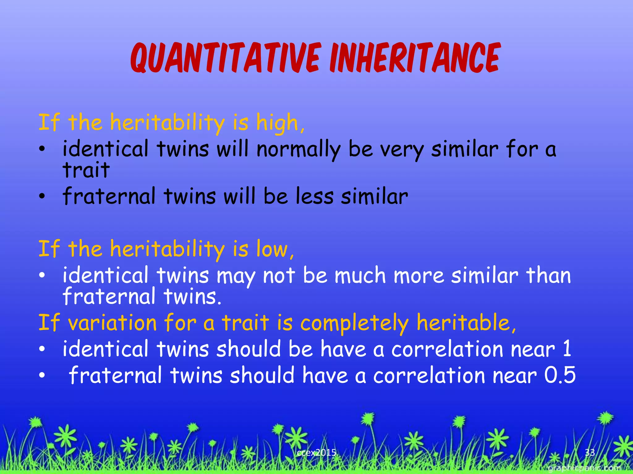 Genetics: Quantitative Inheritance | PDF