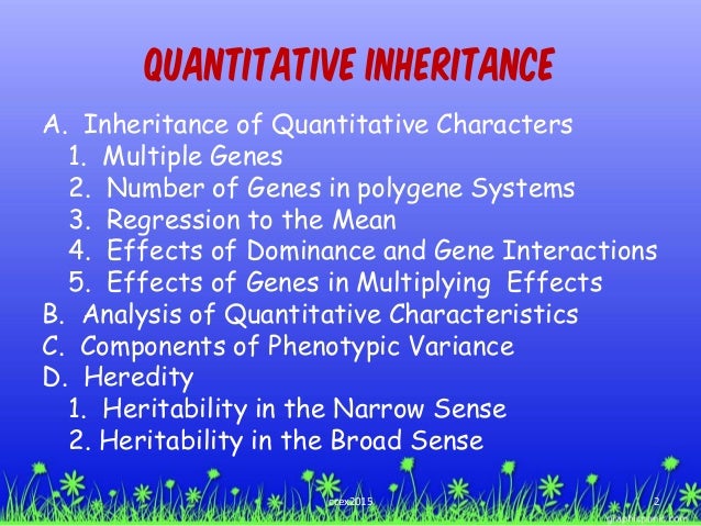 Genetics: Quantitative Inheritance