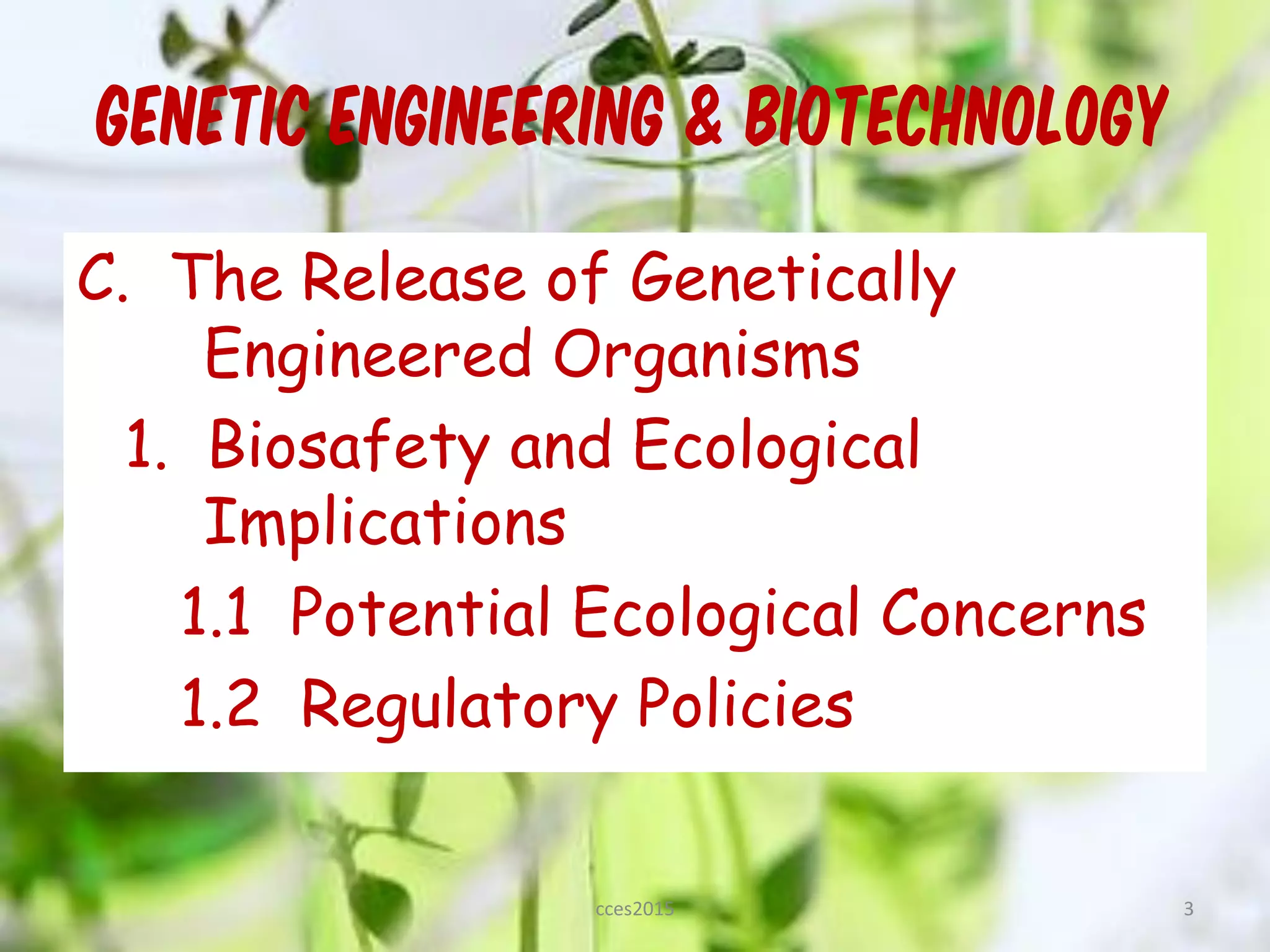 Genetic Engineering and Biotechnology | PDF