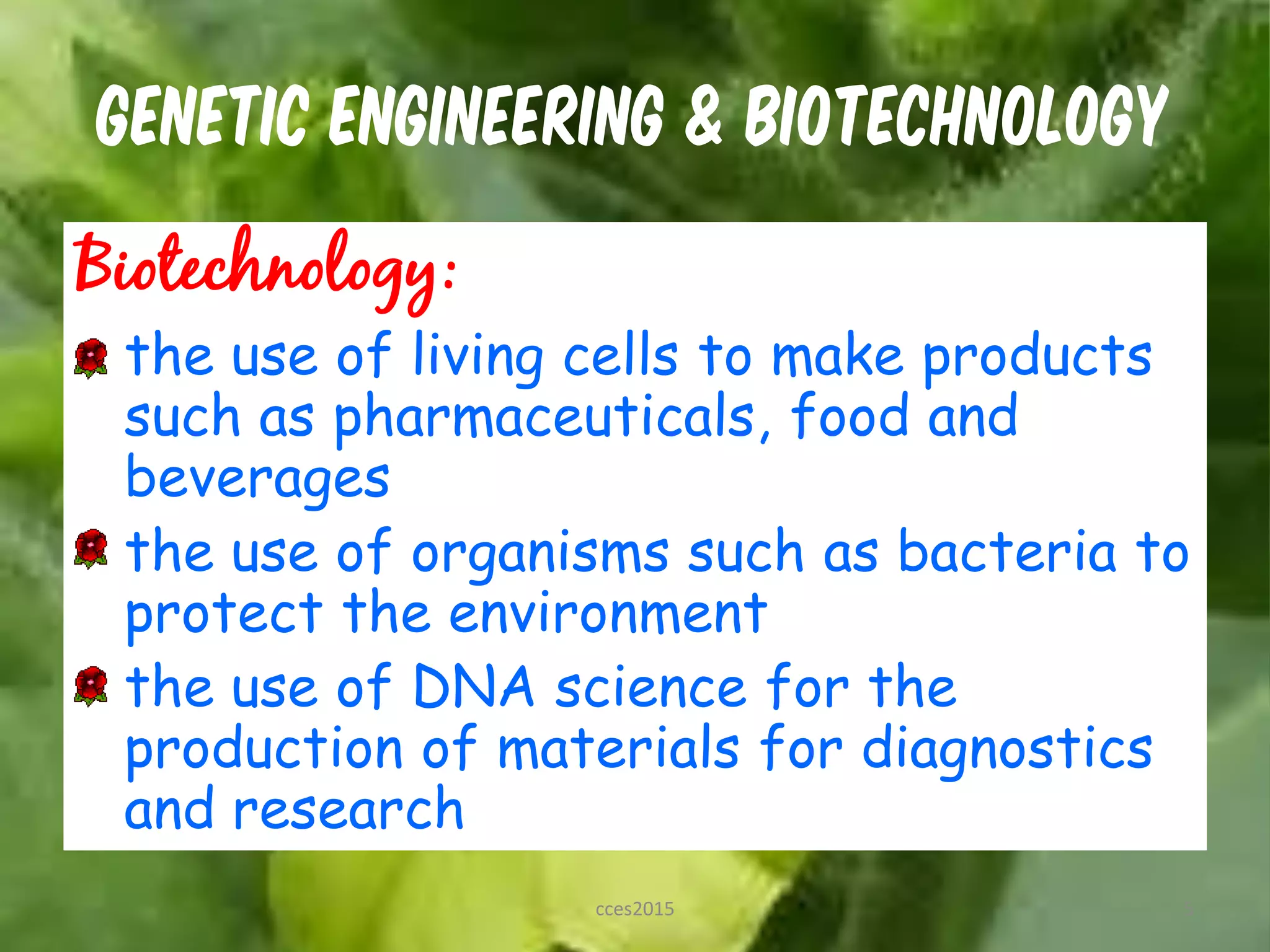 Genetic Engineering and Biotechnology | PDF