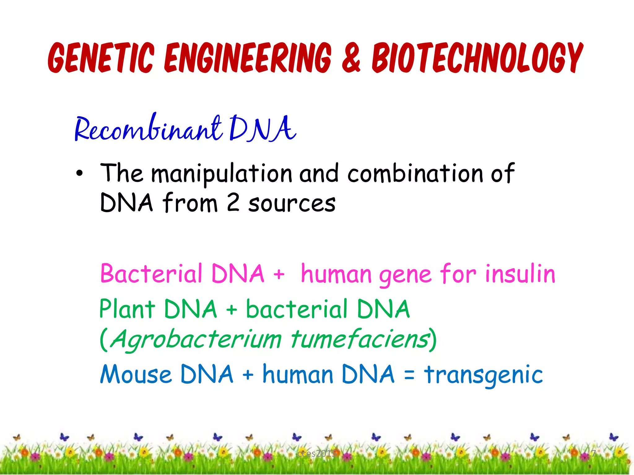 Genetic Engineering and Biotechnology | PDF