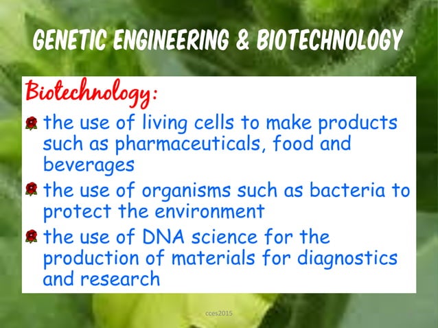 Genetic Engineering and Biotechnology | PDF