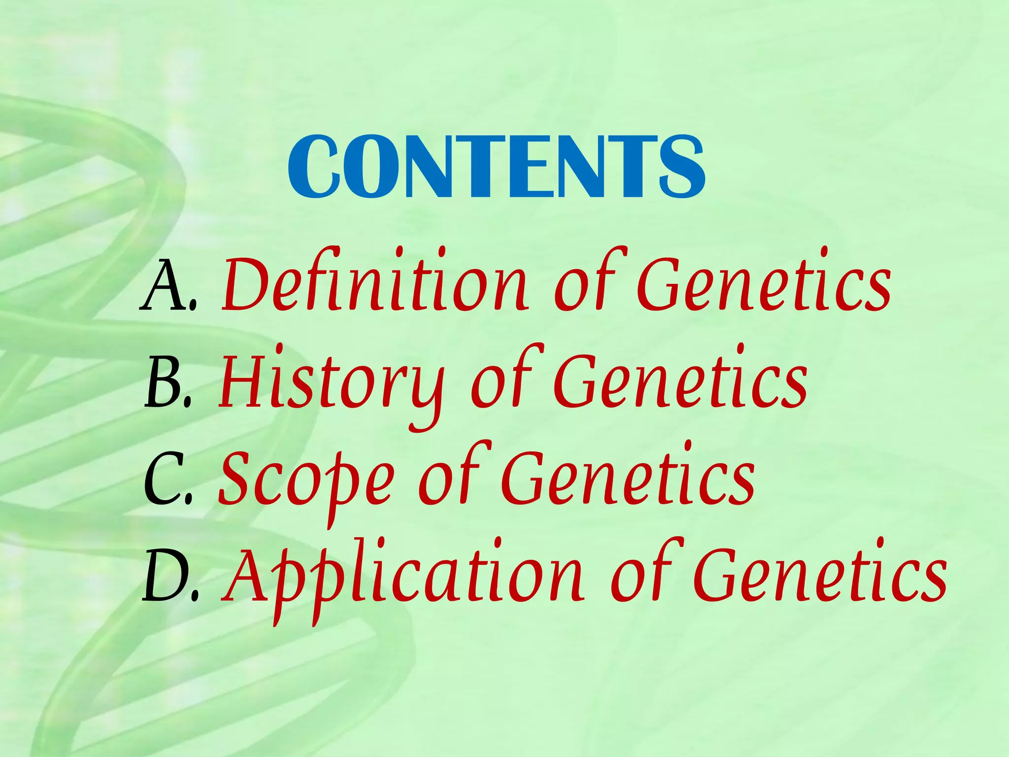 General Genetics Lec 1 | PDF