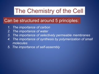 Cell Biology (Bio 108) - The Chemistry of the Cell | PPT
