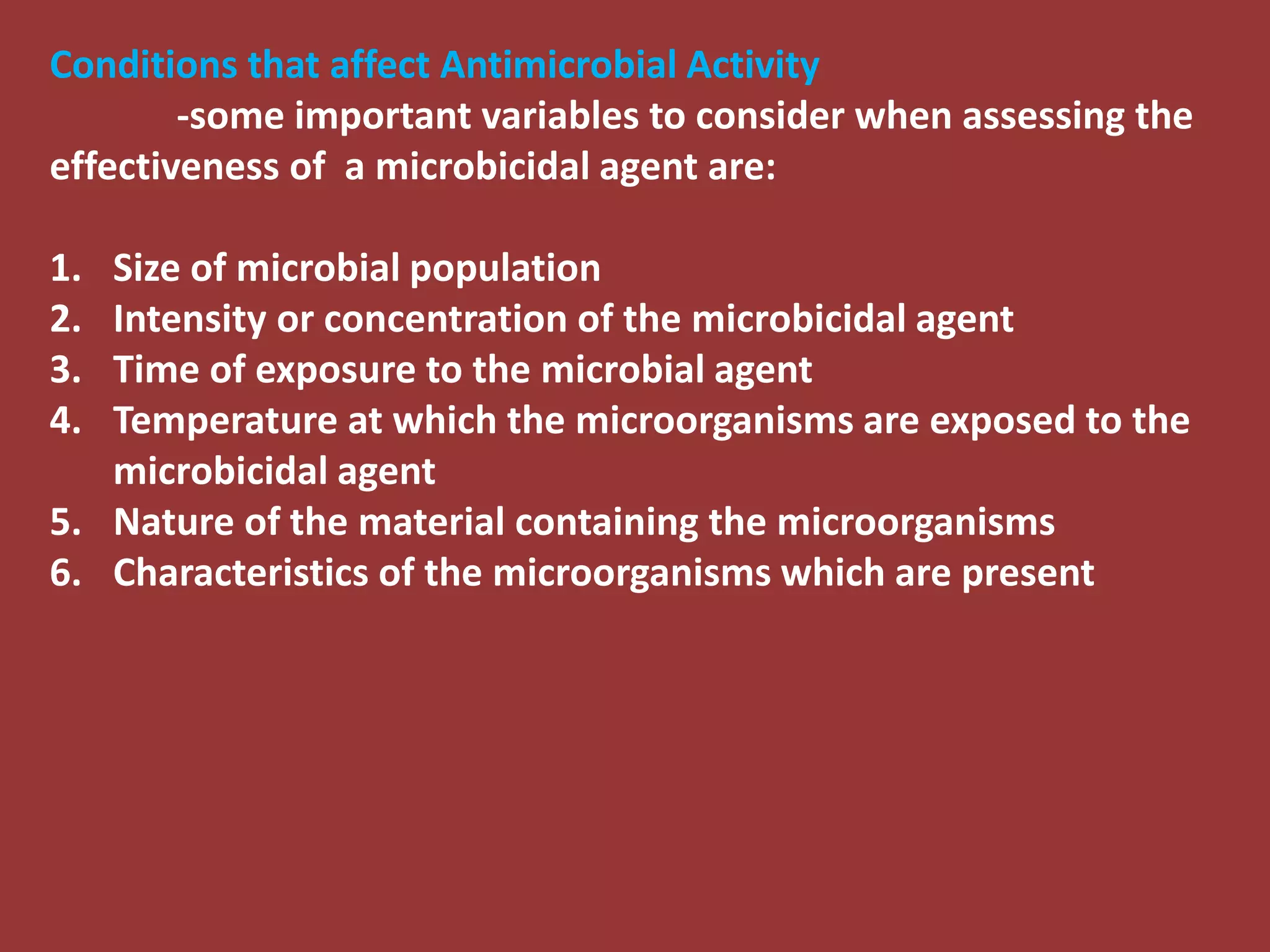 Microbiology Bio 127 Control of Microorganisms: Principles and Physical ...