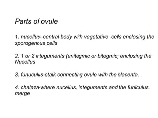 Bio 130 ovule dev. ist sem 2013 2014 | PPT