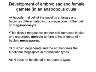 Bio 130 ovule dev. ist sem 2013 2014 | PPT