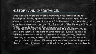MICRO ORGANISMS,TYPES AND THEIR GROWTH | PPTX