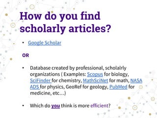 Bio 150 Information Sources in Biology | PPTX