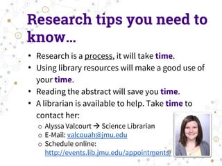 Bio 150 Information Sources in Biology | PPTX