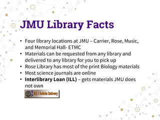 Bio 150 Information Sources in Biology | PPT