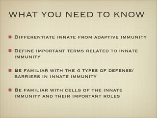 Bio 151 lecture 2 innate immunity | PPT