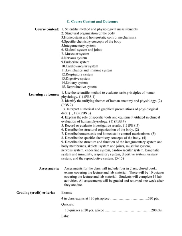 BIO 160 Syllabus Spring 14 | PDF