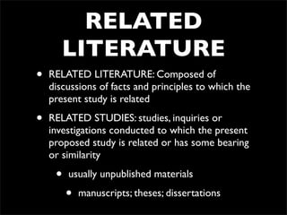 Bio 199 Lecture 3 (Literature Review) | PDF