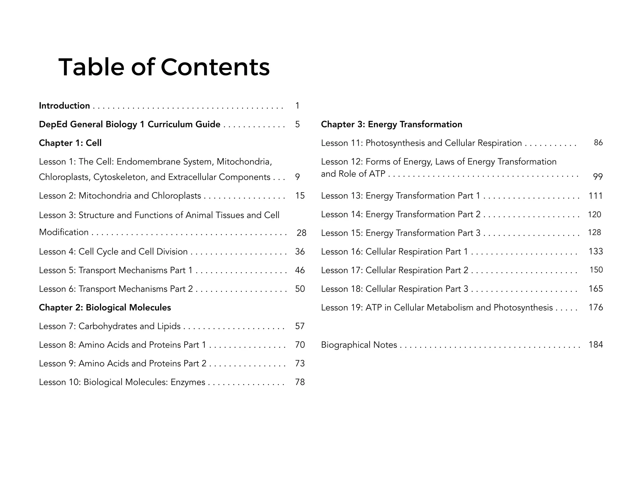 GENERAL BIOLOGY TEACHING GUIDE | PDF