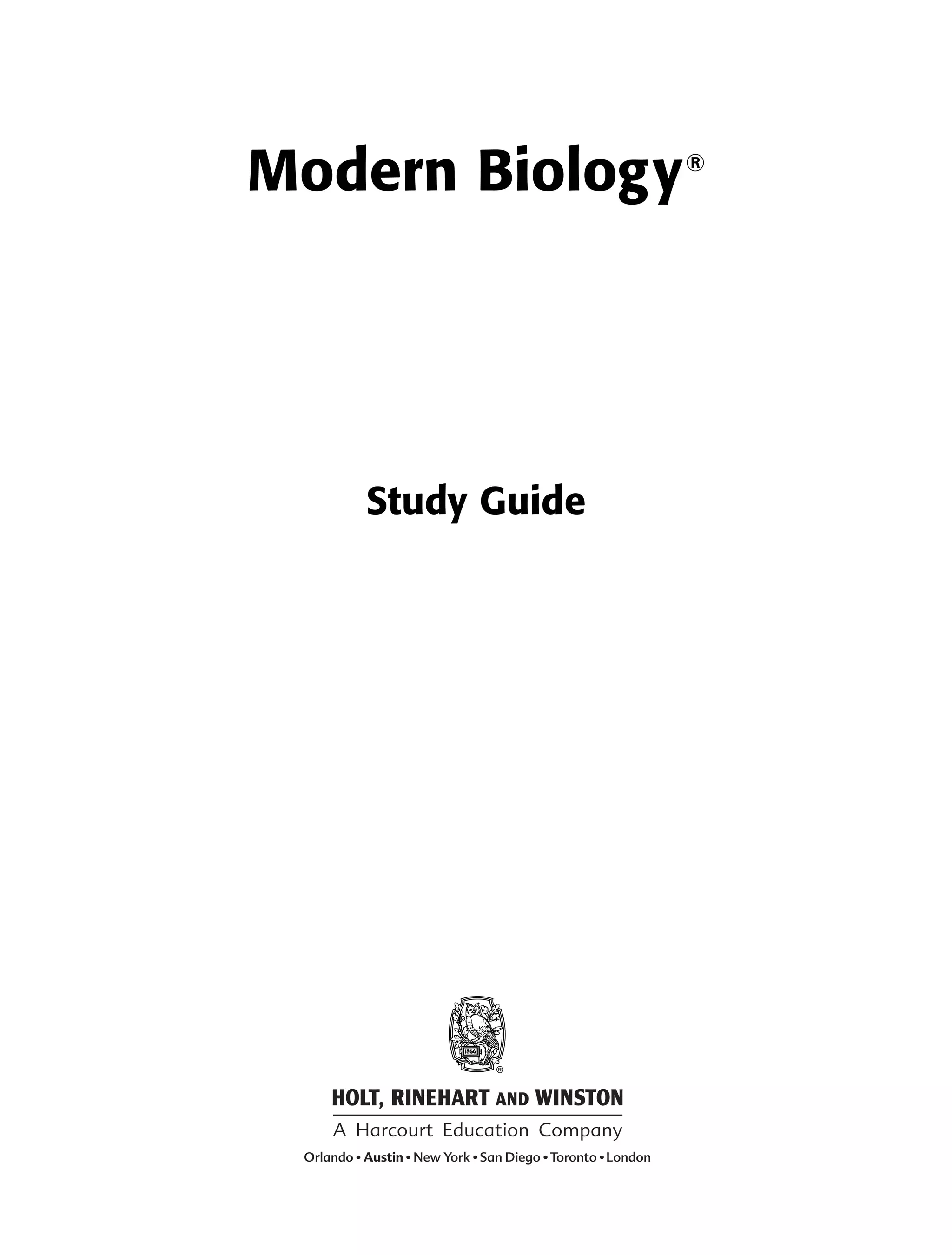 Modern Biology | PDF