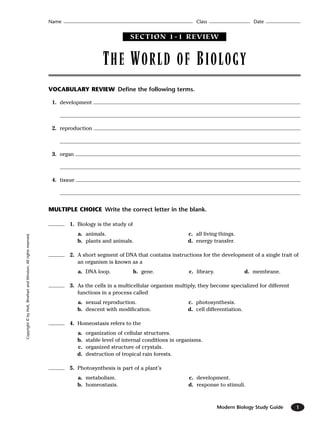 Modern Biology | PDF