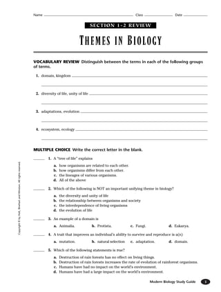 Modern Biology | PDF