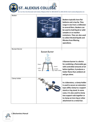 _Biochemistry Laboratory Apperation.docx | Chemistry | Science