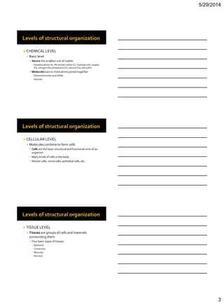 Bio 201 chapter 1 lecture | PDF
