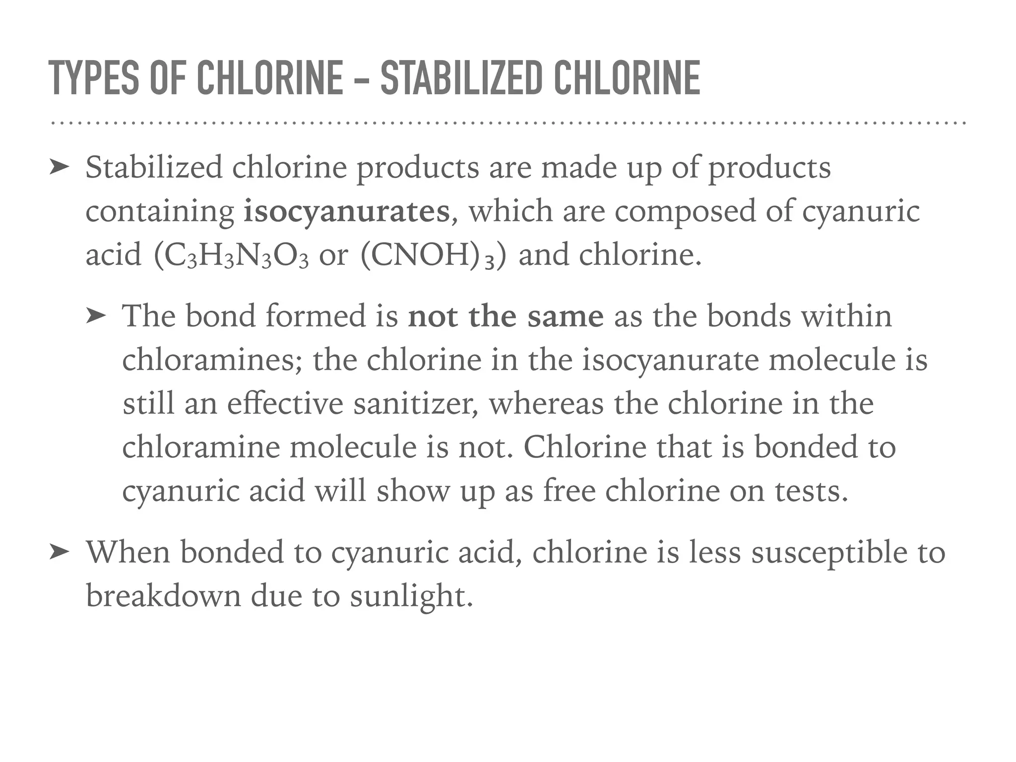 BIO201: Chlorine Chemistry | PDF