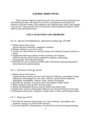 Bio 201 course information syllabus qcc | PDF