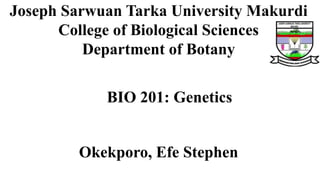 BIO 201 Genetics - Lectures 1-3.pptx | Genetics | Science