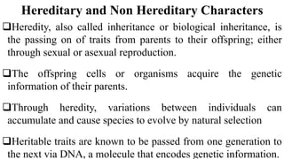 BIO 201 Genetics - Lectures 1-3.pptx | Genetics | Science