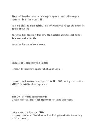 Bio 202 RESEARCH PAPER INSTRUCTIONS.Research Paper .docx