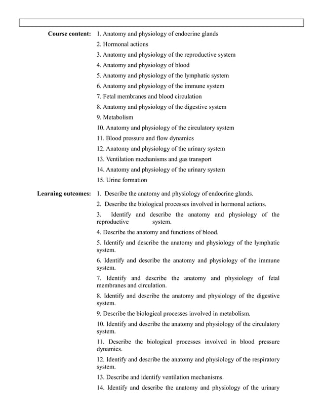 BIO 202 Syllabus Spring 2014 | RTF | Endocrine and Metabolic Diseases ...