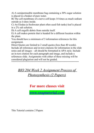 BIO 204 Effective Communication / snaptutorial.com