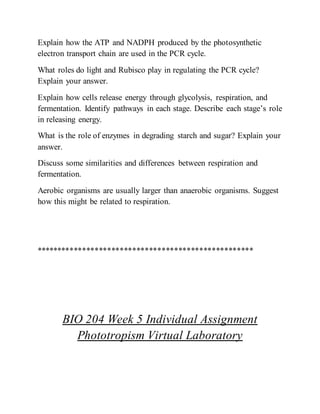 BIO 204 Technology levels--snaptutorial.com