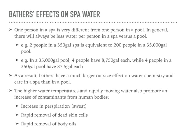 BIO210: Spa Chemistry | PPT
