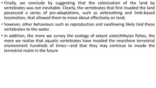 Morphological Adaptive Features of Life on Land by Vertebrates | PPT