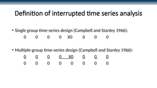 Conducting interrupted time-series analysis for single- and multiple ...