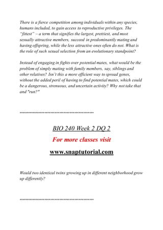 BIO 240 Exceptional Education - snaptutorial.com