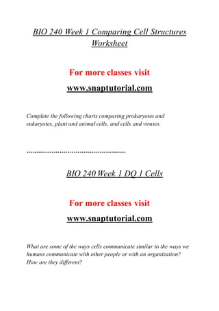 BIO 240 Exceptional Education - snaptutorial.com