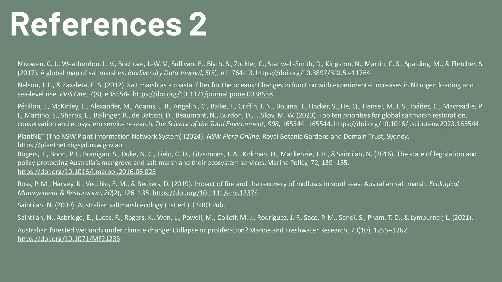 Australian Coastal Saltmarshes and climate change | PDF