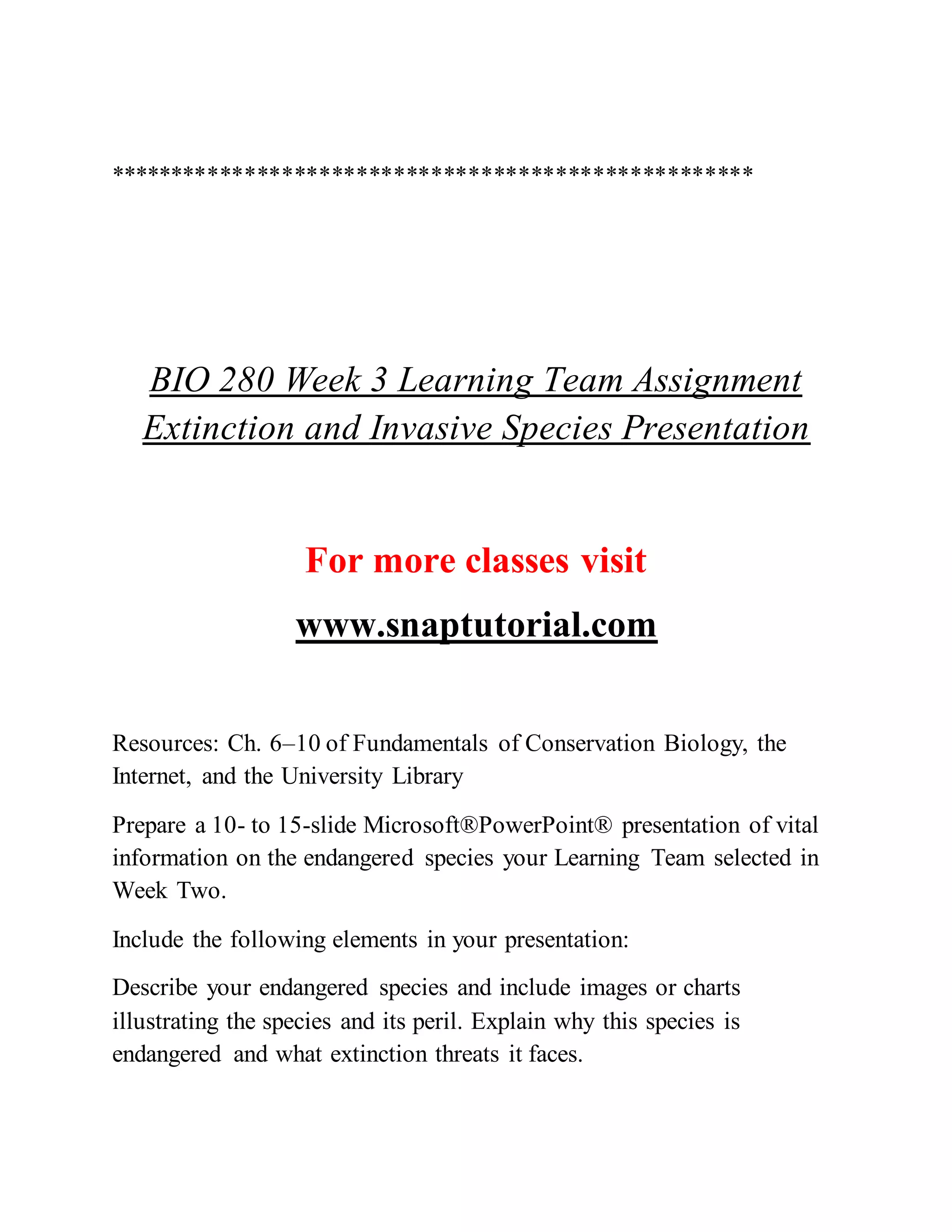 Bio 280 Enthusiastic Study / snaptutorial.com