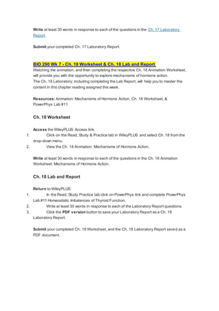 Bio 290 bio290 bio 290 education for service uopstudy.com