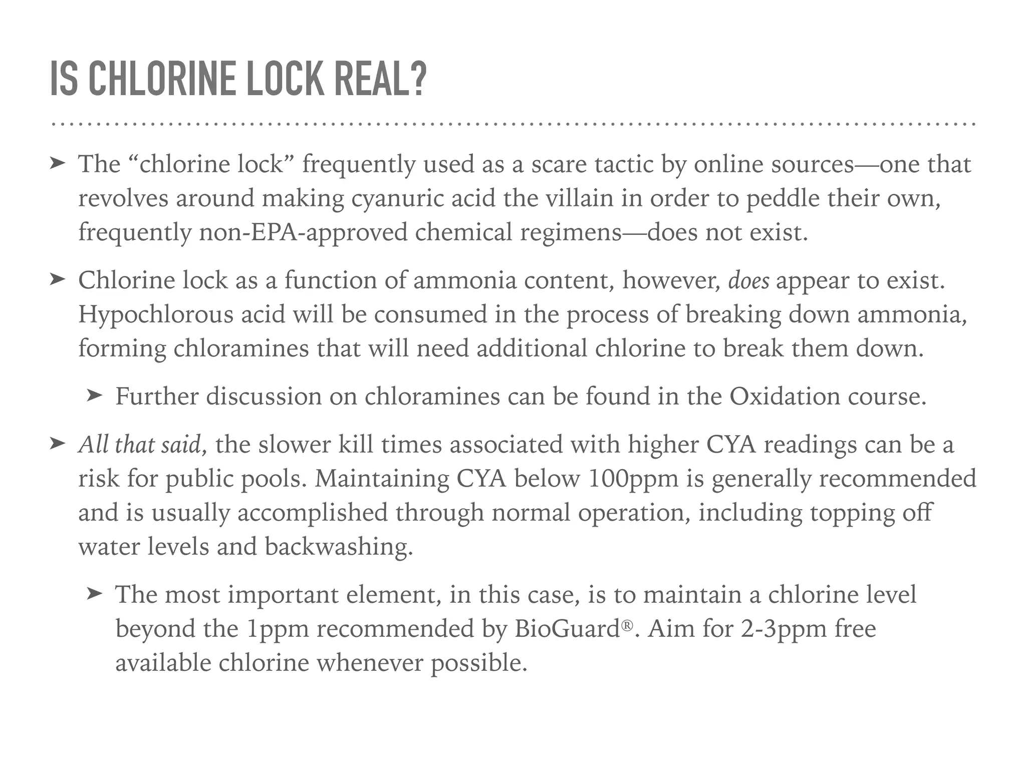 BIO303: Chlorine Lock | PPT