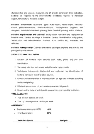 Bio341 bacteriology course outline | DOCX